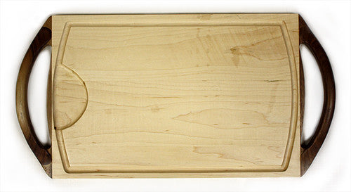 22" X 11.5" Maple and Walnut Serving Tray